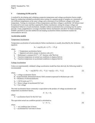 Early Life Failure Rate Calculation Procedure for Semiconductor Components | PDF