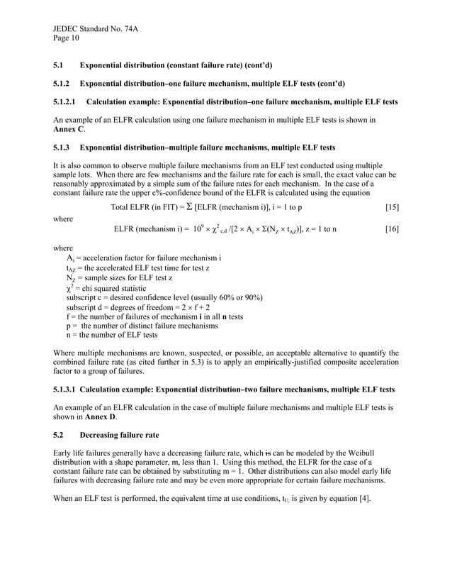 Early Life Failure Rate Calculation Procedure for Semiconductor ...