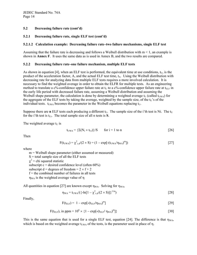Early Life Failure Rate Calculation Procedure for Semiconductor Components | PDF | Physics | Science