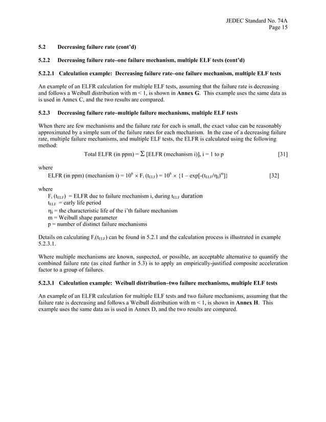 Early Life Failure Rate Calculation Procedure for Semiconductor ...