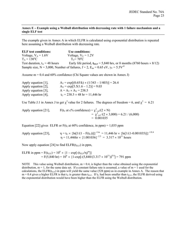 Early Life Failure Rate Calculation Procedure for Semiconductor ...