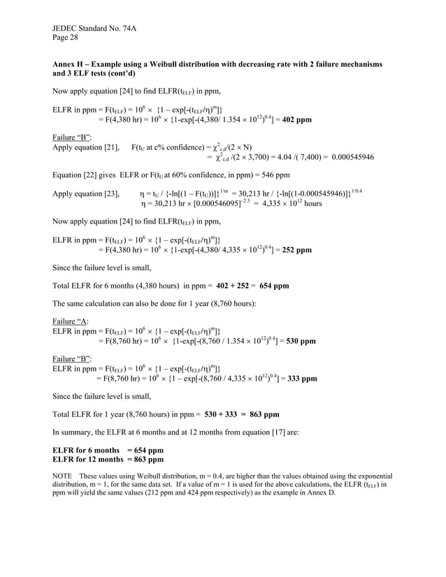 Early Life Failure Rate Calculation Procedure for Semiconductor ...