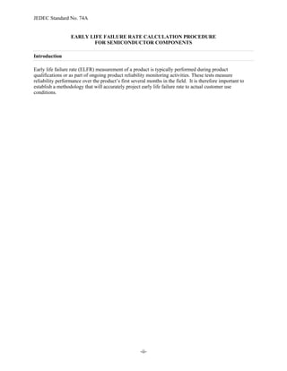 Early Life Failure Rate Calculation Procedure for Semiconductor ...