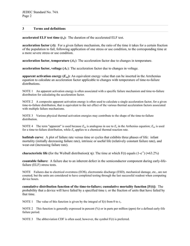 Early Life Failure Rate Calculation Procedure for Semiconductor ...