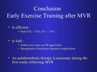 exercise training after mitral valve repair | PPT