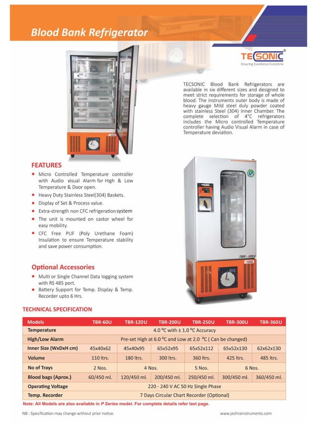 Blood Bank Instruments | PDF