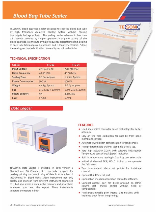Blood Bank Instruments | PDF