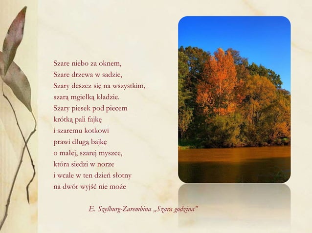 Jesien w poezji | PPT