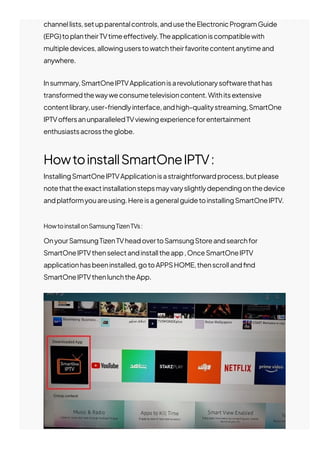 SmartOne IPTV | PDF