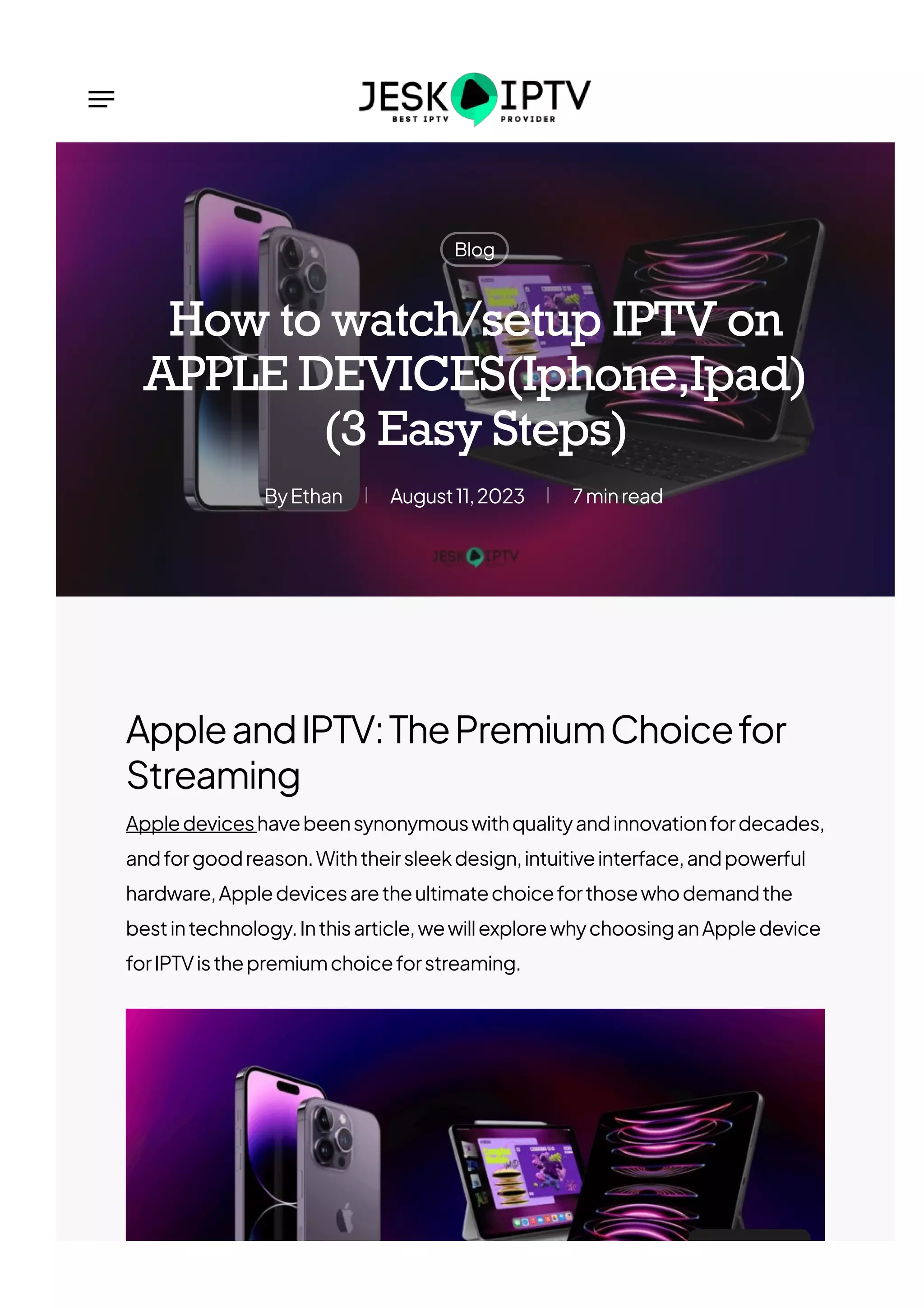 IPTV IOS Apple devices | PDF