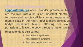 Case presentation on Recurrent Hypokelemia | PPTX