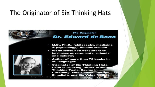 M.Ed Advanced Psychology's Topic - Technique of Creativity'Six Thinking ...