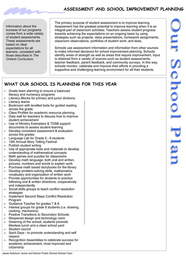 Jesse Ketchum Junior and Senior Public School Gr JK - 8 Profile | PDF