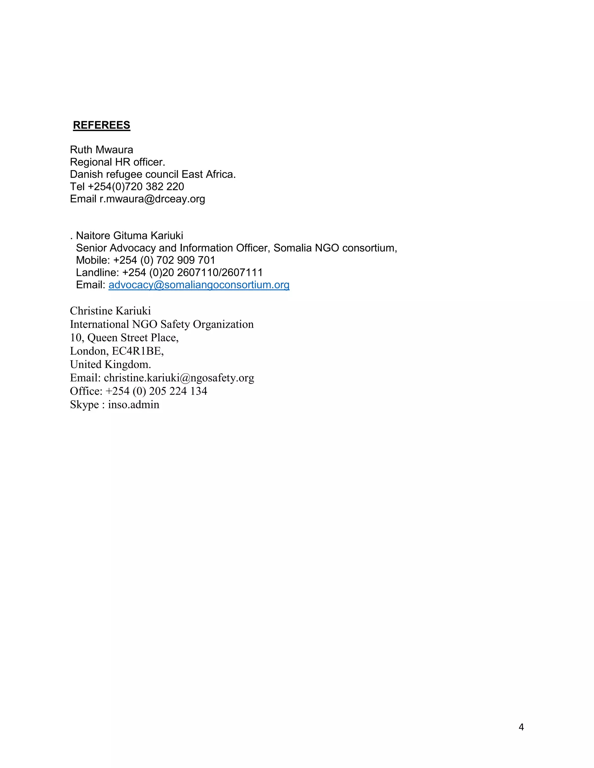 Jesse kinyua c.v | PDF