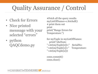 SQLite: Light, Open Source Relational Database Management System | PPT