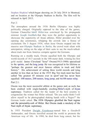 Jesse Owens: A Retrospective | DOCX