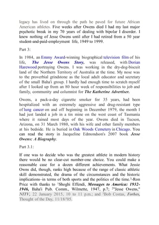 Jesse Owens: A Retrospective | DOCX