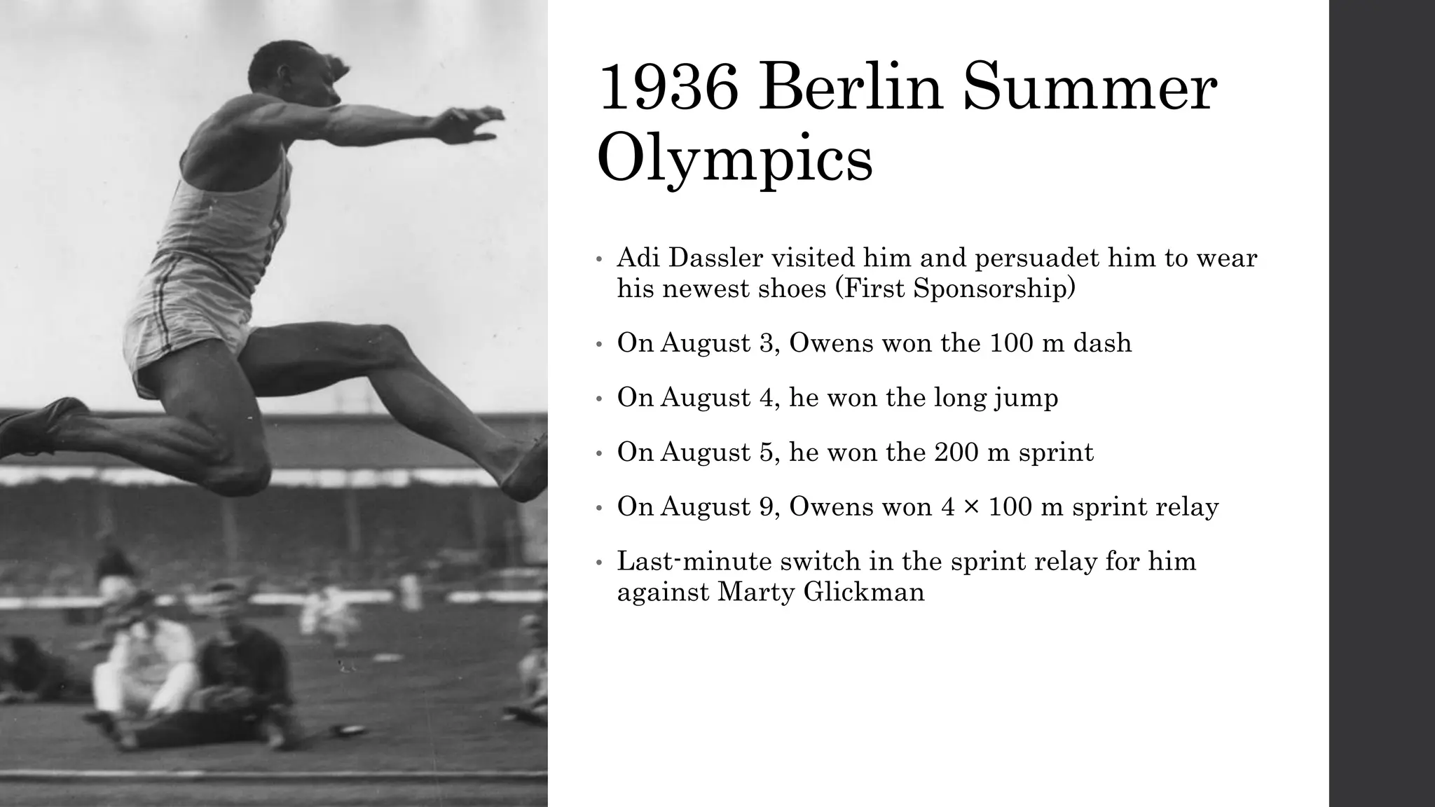 short presentation about Jesse Owens the GOAT | PPT