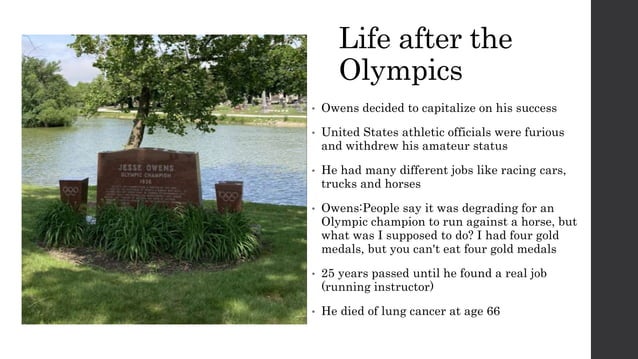 short presentation about Jesse Owens the GOAT | PPT