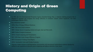 The Green Computing in computer sciences | PPT