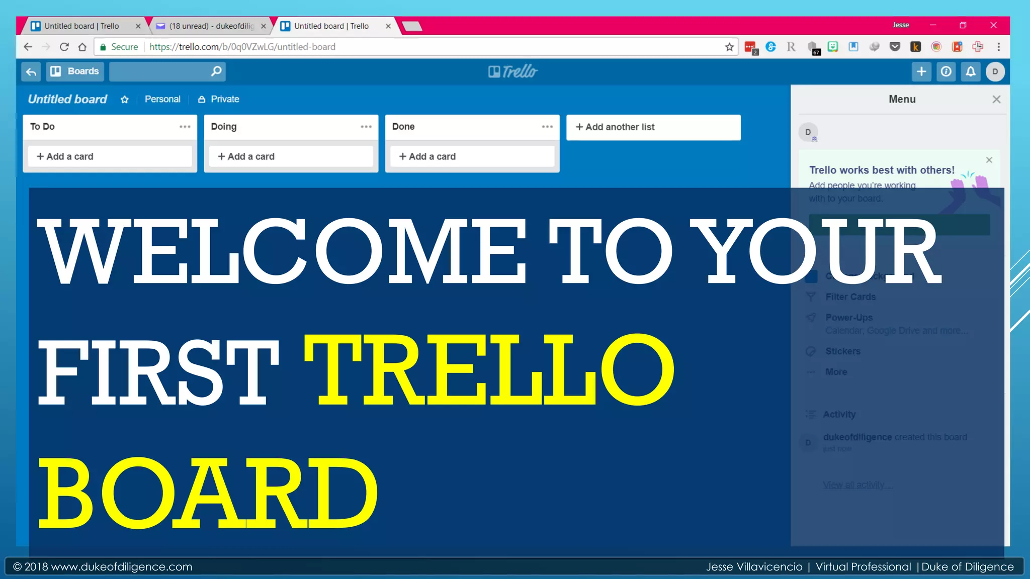 TRELLO TUTORIAL 2018: Getting organized, the Trello way! | PPT | Free ...