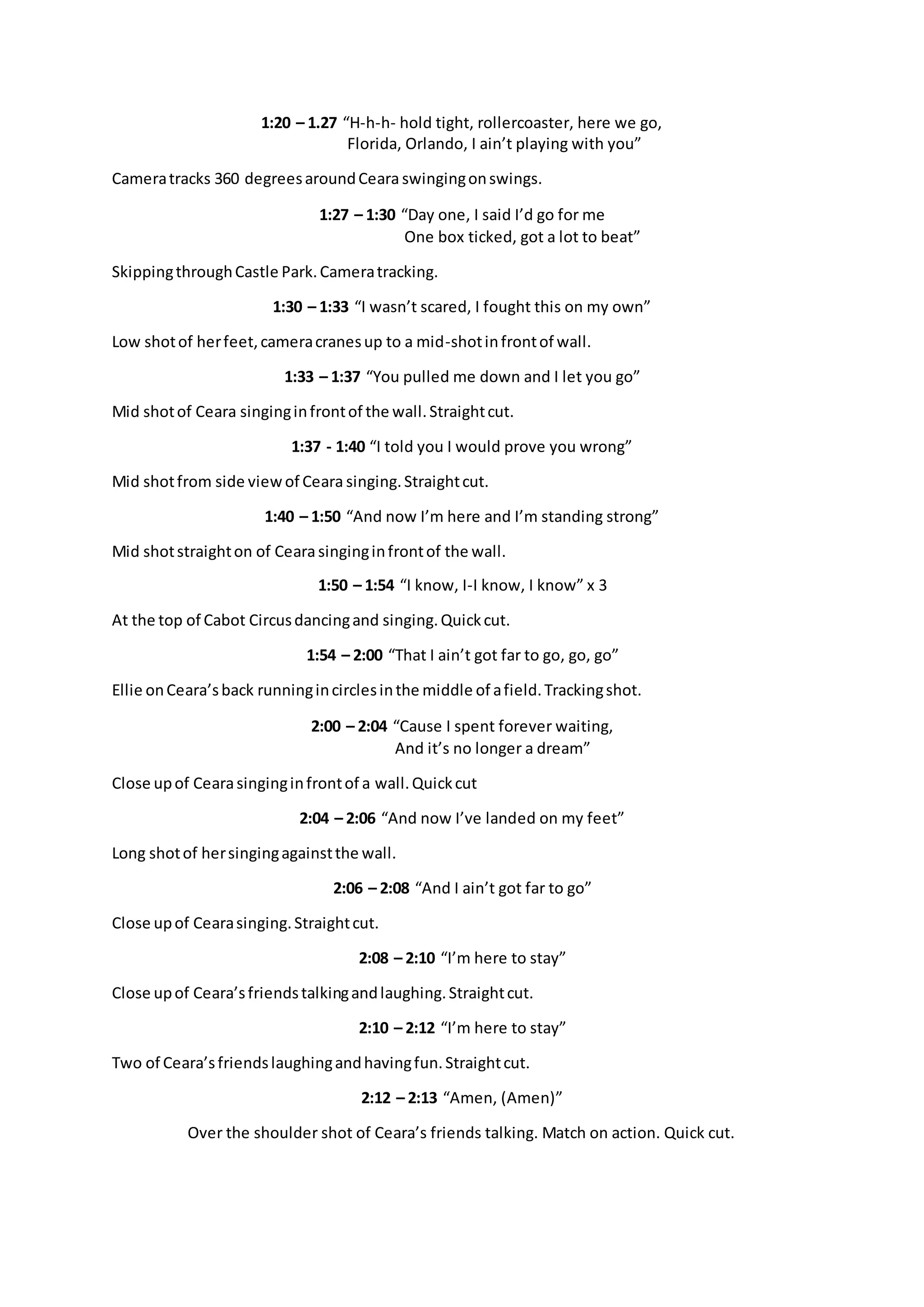 Jess glynne script | PDF