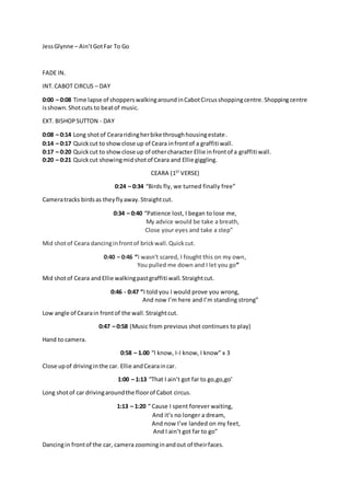 Jess glynne script | PDF