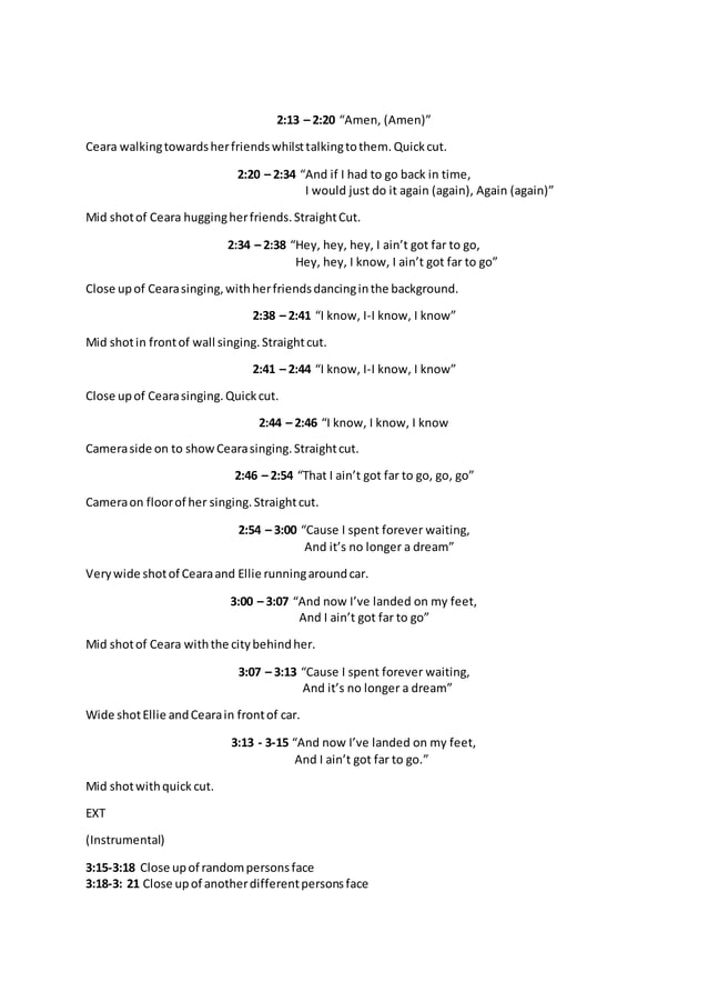 Jess glynne script | PDF