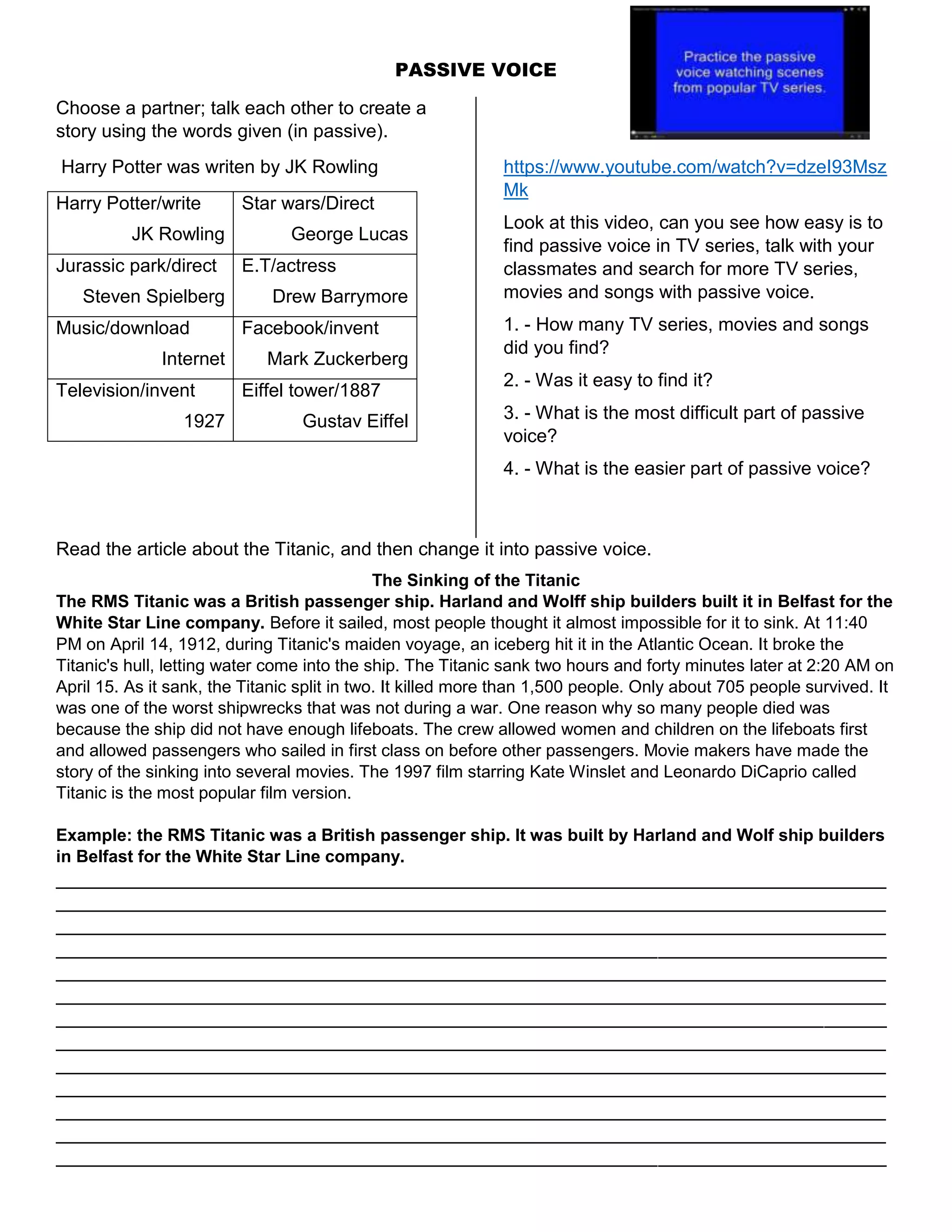 Jessica passive voice | DOCX