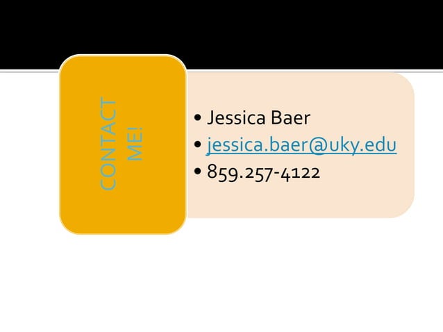 Jessica Baer, Visual Resume9.6 | PPTX