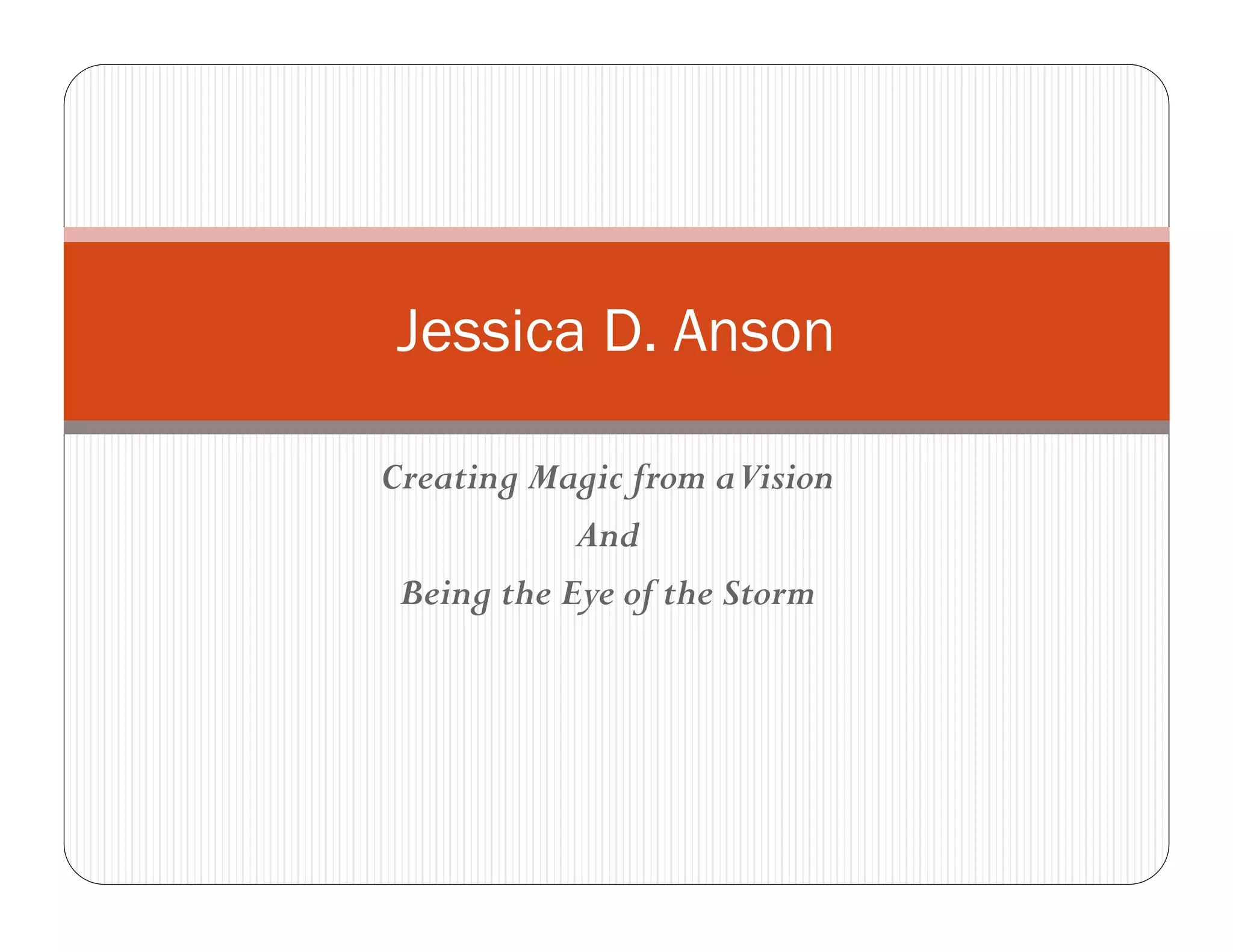 Jessica D Anson 2009 | PPT