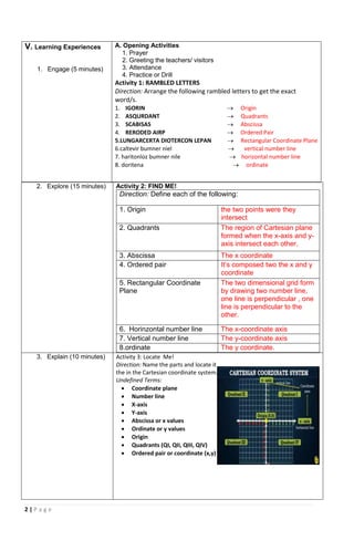 Teacher 1 demonstration cartesian plane 8 | DOCX