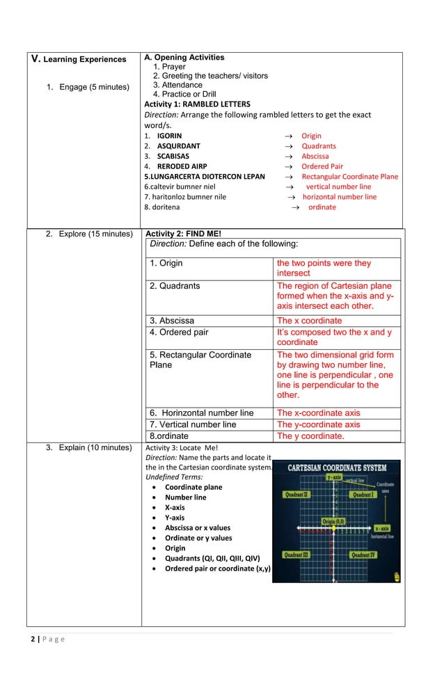 Teacher 1 demonstration cartesian plane 8 | DOCX