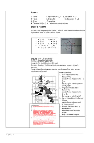 Teacher 1 demonstration cartesian plane 8 | PDF