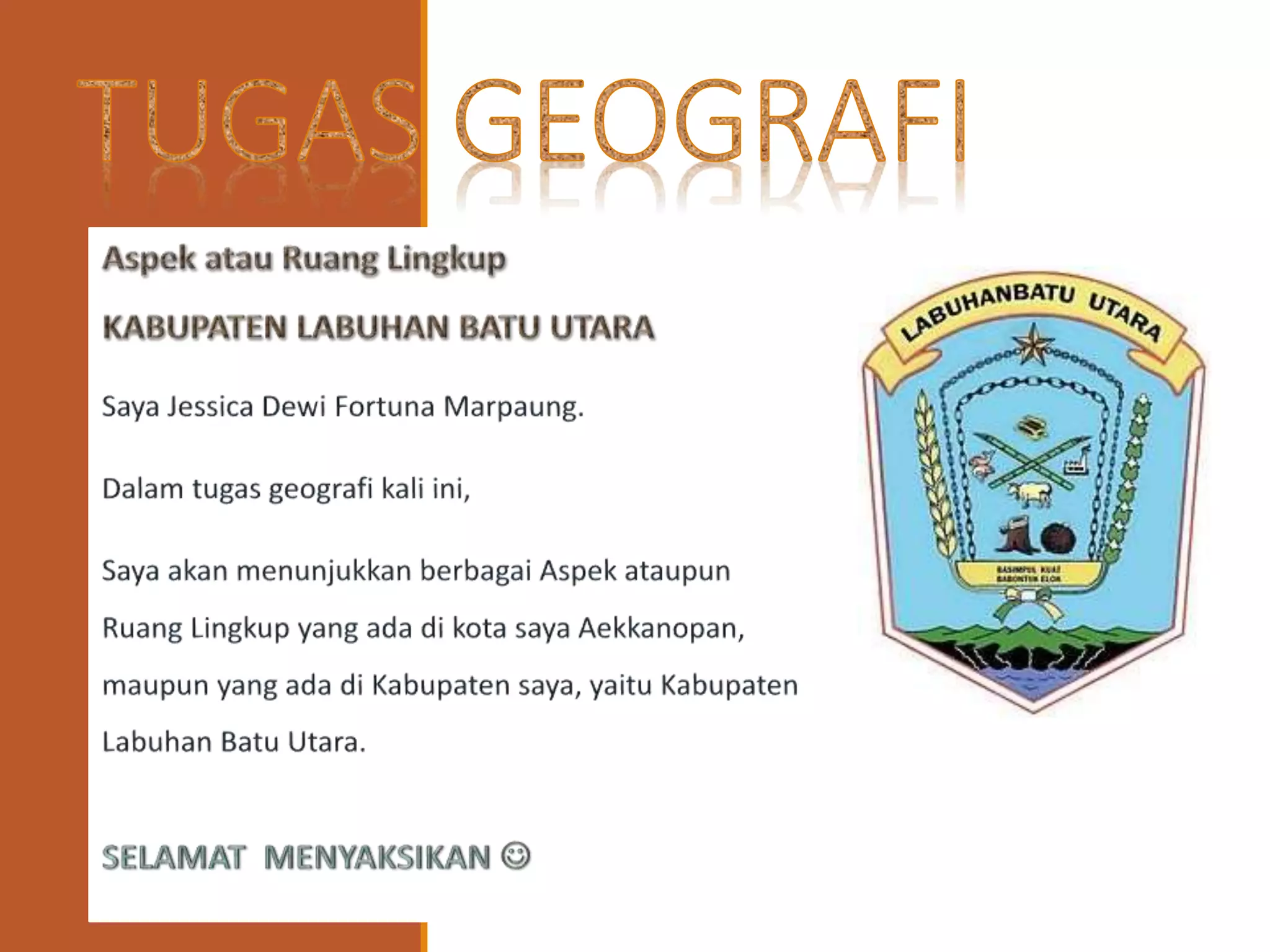 Aspek Geografi Aekkanopan, Labuhan Batu Utara | PPT