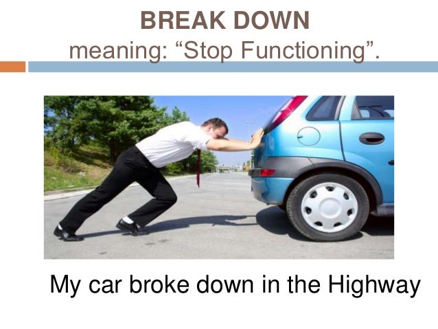Broken Down Meaning