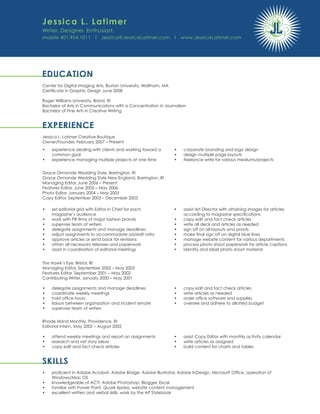 Jessica Latimer Resume | PDF