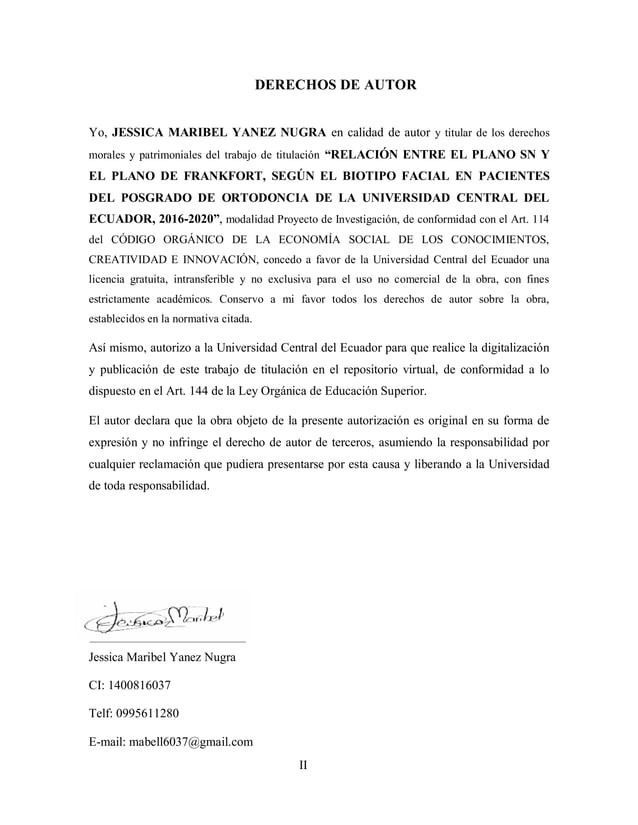 JESSICA MARIBEL YANEZ NUGRA- Ortodoncia | PDF