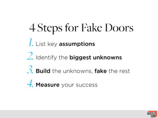 Fake Doors - How to Test Product Ideas Quickly - Hustlecon 2013 | PDF
