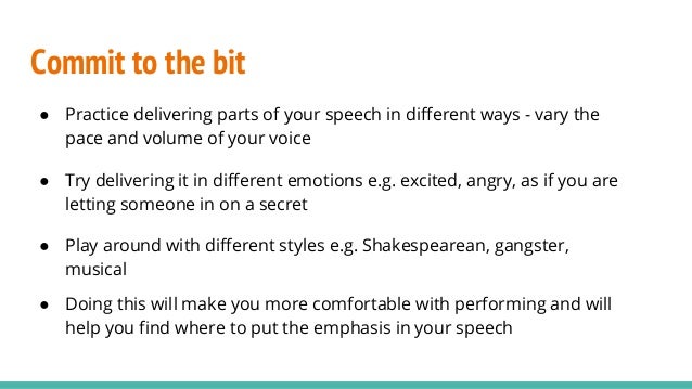 Enhancing public speaking skills using improvisation techniques