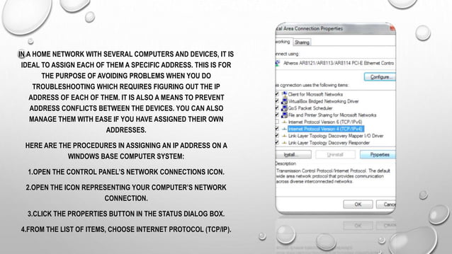 Assigning a Static IP Address | PPTX
