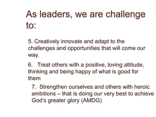 Jesuit leadership (Ignatian leadership) | PPTX