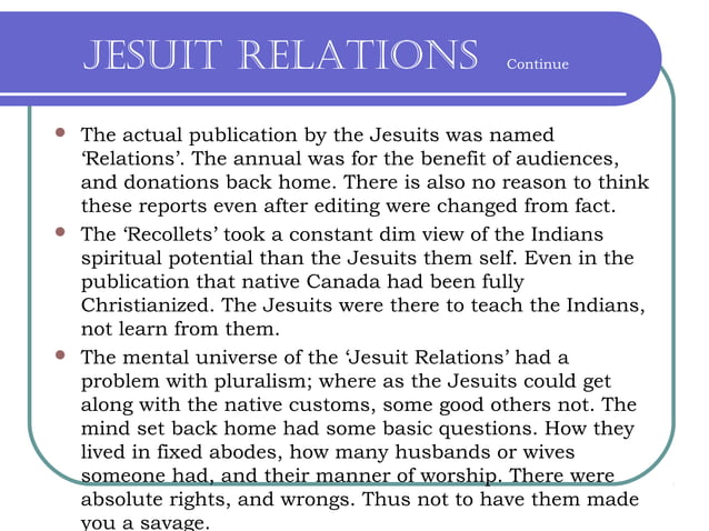 Jesuit relations | PPT