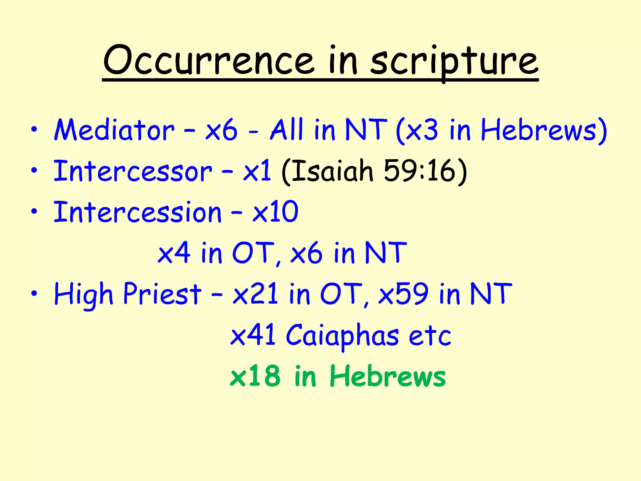 Jesus our high priest and mediator dm | PPTX