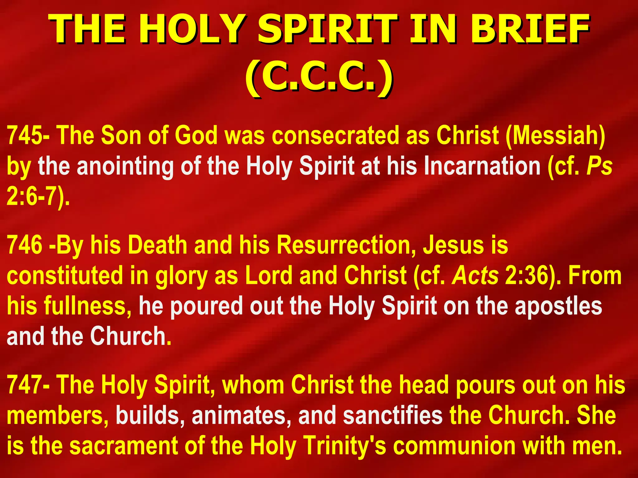 Jesus Sends His Holy Spirit Rcia 2008 9 | PPT