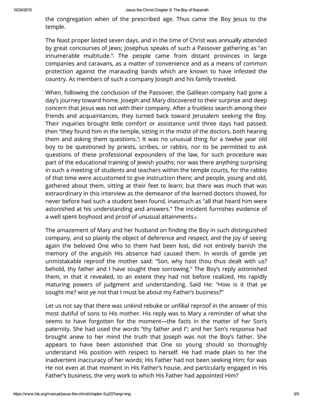 Jesus the christ chapter 9 the boy of nazareth | PDF | Judaism ...