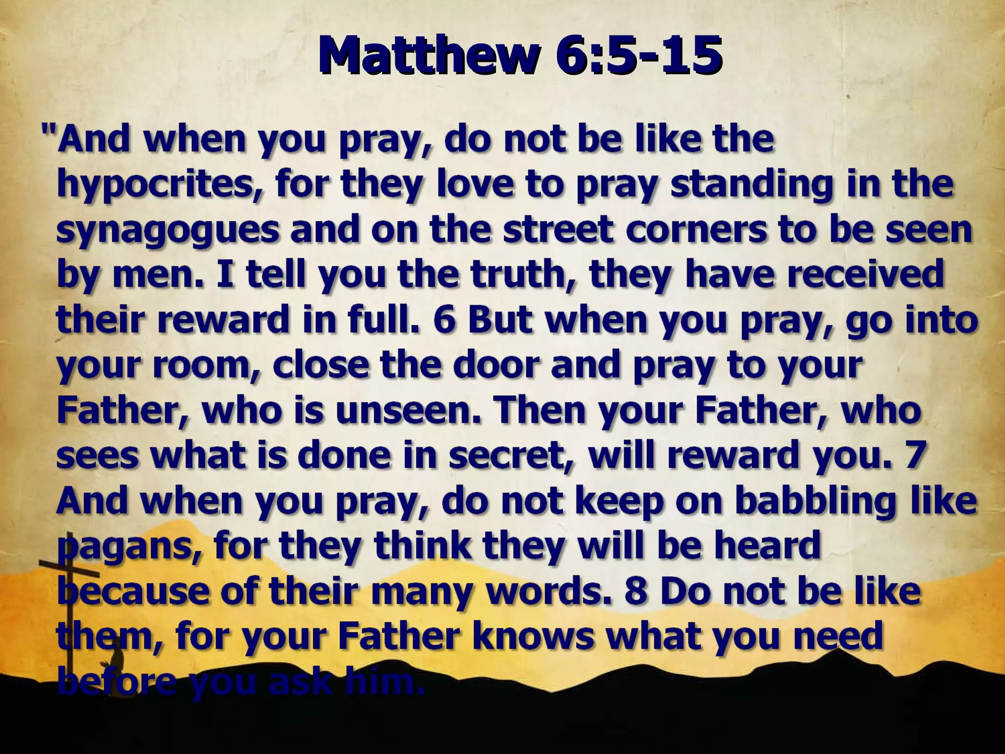 Jesus Values Authentic Prayer | PPT