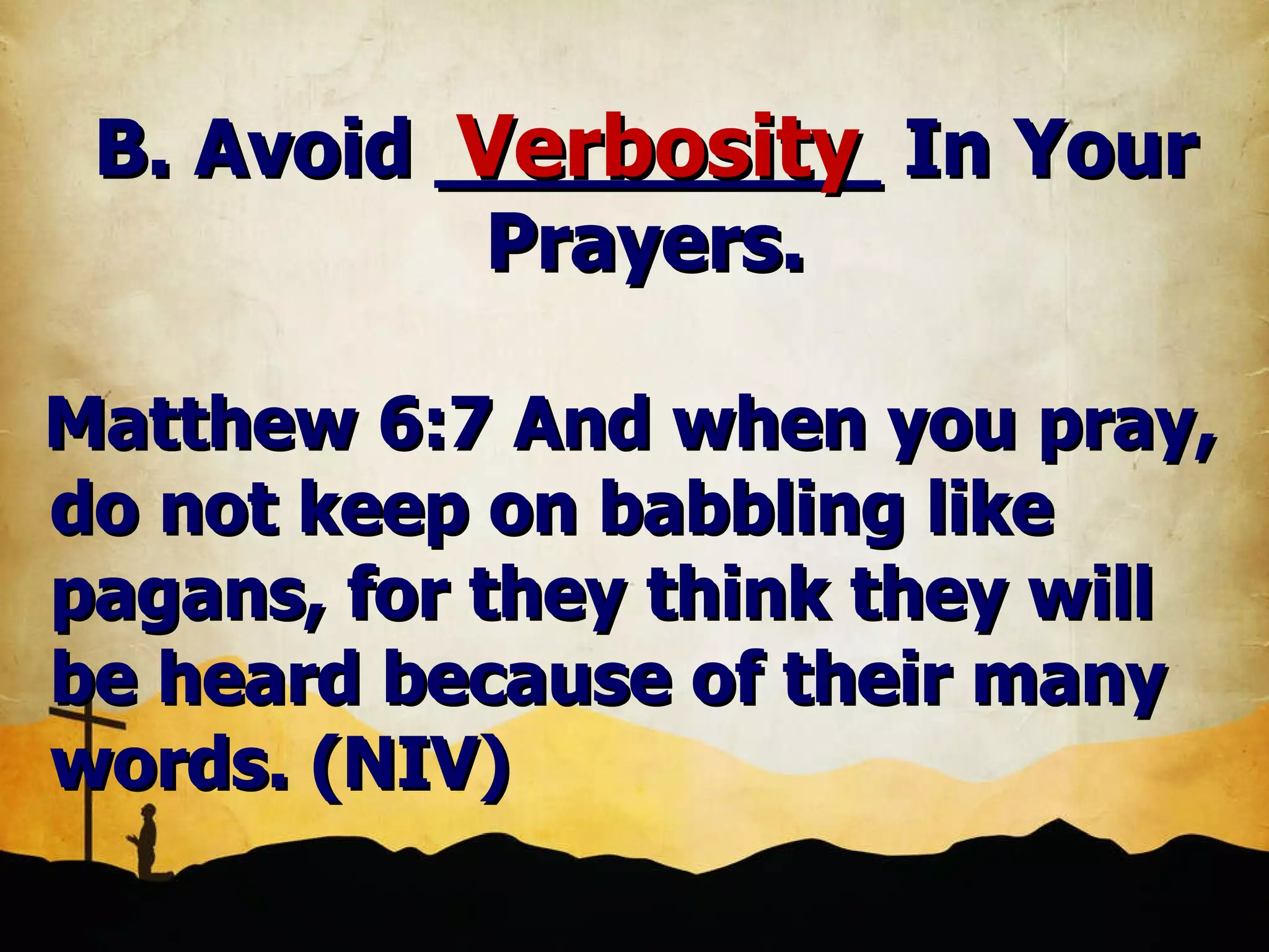 Jesus Values Authentic Prayer | PPT