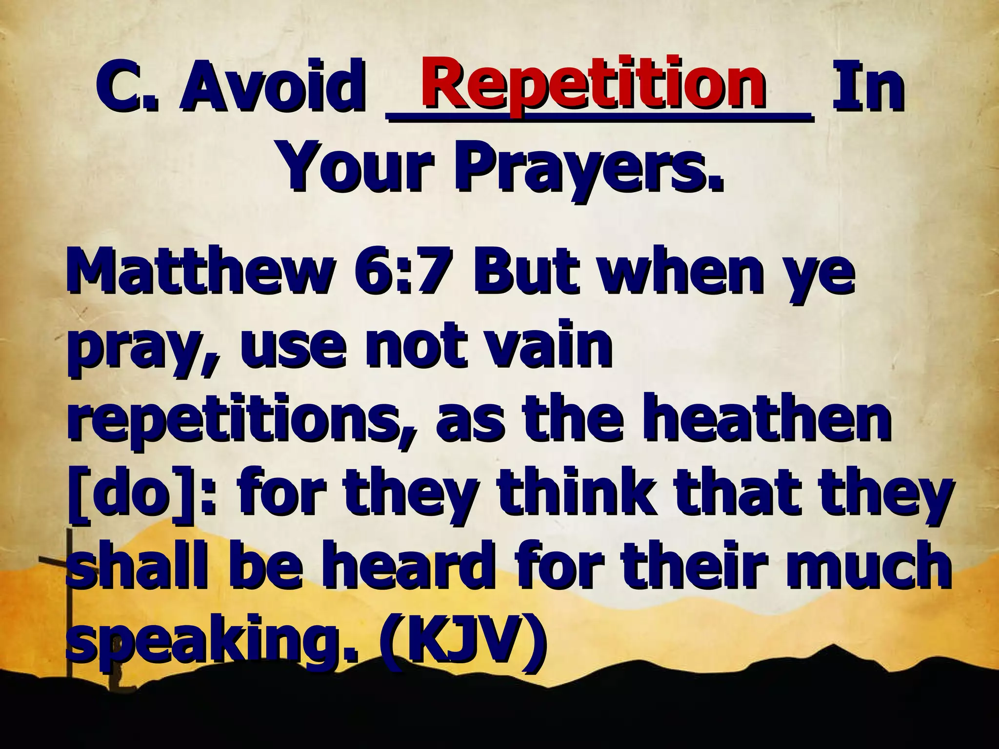 Jesus Values Authentic Prayer | PPT