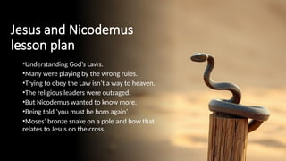 Jesus and Nicodemus lesson plan OLD VERSION | PPTX